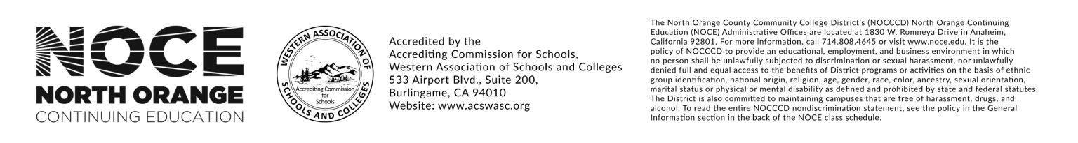 NOCE Brand - North Orange Continuing Education