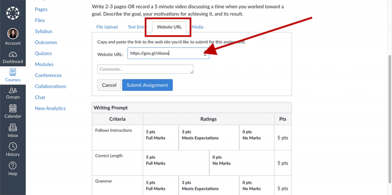 How to Upload Assignments in Canvas - North Orange Continuing Education